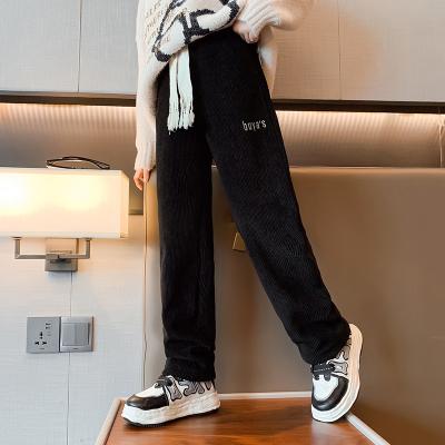 China Fall Winter Apricot Brown Corduroy Pants Trend For Children Aged 4-16 for sale