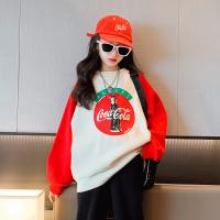 China Girls' cartoon hoodie Children's Spring and Autumn clothing thick casual hoodie printed red top for children aged 4-16 for sale