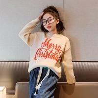 China Fall Winter Girls Knit Crew Neck Sweater Jumper Skin Friendly for sale