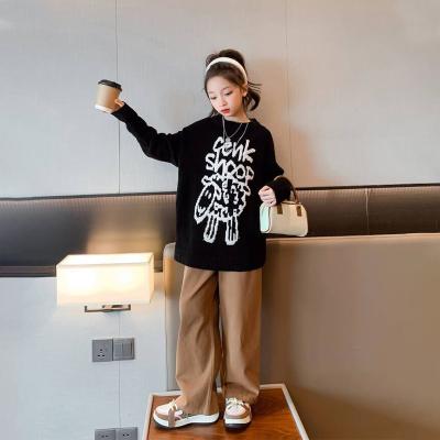 China Knitted Sweaters Childrens Winter Clothes Thickened Letter Print Round Neck Jumper for sale
