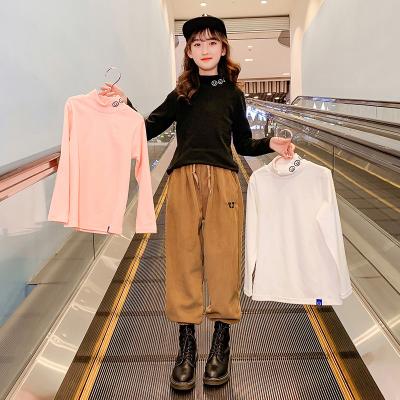 China Spring Autumn Long Sleeve Turtleneck Undershirt Smiling Face Print Solid Color Size 120-170 for sale