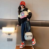 China Casual Girls Outfit Matching Top And Trousers Set Cartoon Printed Korean Edition for sale