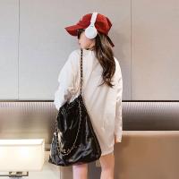 China White Black Round Neck Teen Girls Sweatshirts Solid Color Oversized for sale