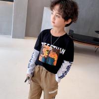 China Two Fake Pieces 6 Years Old Kids Boys T Shirt Spring Fashion for sale
