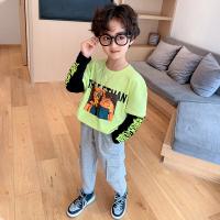 China Two Fake Pieces 6 Years Old Kids Boys T Shirt Spring Fashion for sale