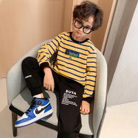 China Long Sleeved Teen Boys Clothes Breathable Pure Cotton Boys Striped Top for sale