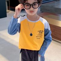 China Tide Splicing Teen Boys Clothes Long Sleeved Color Block Raglan Sleeve Pullover for sale