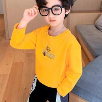 China Round Collar Childrens Boys Long Sleeve Undershirt Delicate Soft Skin Friendly for sale