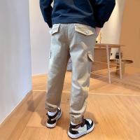 China Army Green Black Khaki Boys Twill Pants Size 110-160 High Elasticity for sale