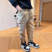 China Army Green Black Khaki Boys Twill Pants Size 110-160 High Elasticity for sale