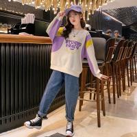 China Delicate Letter Print Children Clothing Set Girls Matching Top And Trousers Set for sale