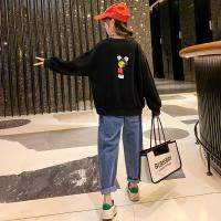 China Spring Autumn Children Clothing Set Smiley Face Girls Oversized Sweatshirt for sale