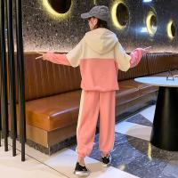 China Rib Cuffs Matching Hoodie And Sweatpants Set Fashionable Size 120 130 140 for sale