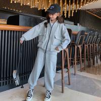 China Thermal Girls Kids Casual Coat Two Piece Set Threaded Cuff Design for sale