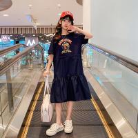 China Breathable 100% Cotton Teen Clothes Girls Fake Two Piece T Shirt for sale