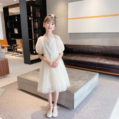 China New Foreign Style Bubble Sleeve Long T-Shirt Skirt Girls Summer Dress for sale