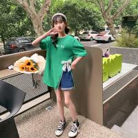China Girls Summer Dress New Foreign Style Pure Cotton Long T-Shirt Skirt for sale