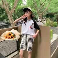 China Girls Round Collar Childrens Summer Clothes Western Fashion Summer Clothes Two Sets for sale
