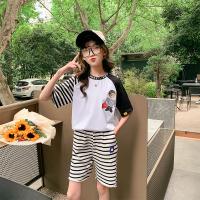 China Girls Round Collar Childrens Summer Clothes Western Fashion Summer Clothes Two Sets for sale