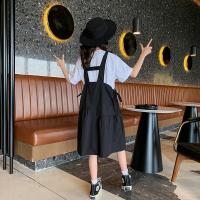 China Girls Suit Summer Round Collar T-Shirt Net Gauze Skirt Fashionable Two Sets for sale