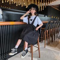 China Girls Suit Summer Round Collar T-Shirt Net Gauze Skirt Fashionable Two Sets for sale