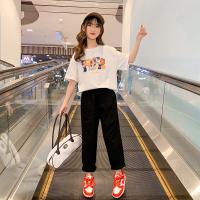 China White Girls Summer Pure Cotton Long T-Shirt New Foreign Style for sale