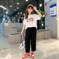China White Girls Summer Pure Cotton Long T-Shirt New Foreign Style for sale