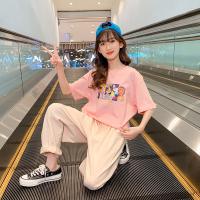 China White Girls Summer Pure Cotton Long T-Shirt New Foreign Style for sale