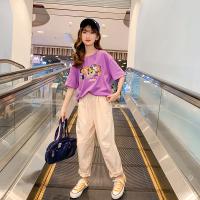 China White Girls Summer Pure Cotton Long T-Shirt New Foreign Style for sale