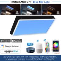 China 150W LED Skylight Ceiling Light Therapy Panel Simulate Natural Light And Sky Blue for sale