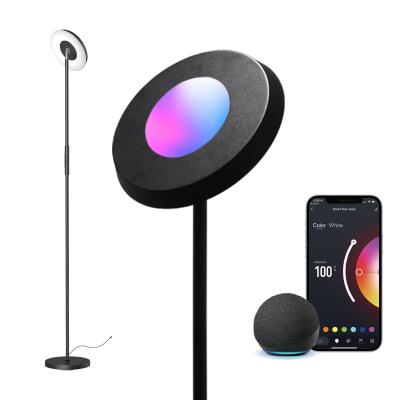 China 24VDC Smart RGB Corner Floor Lamp with 1550L Brightness, Alexa & Google Home Voice Control for sale