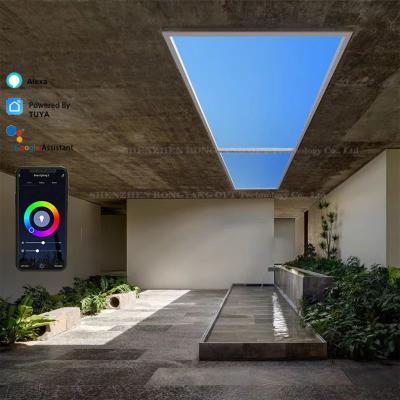 China Multiscene 12.6'' Recessed Artificial LED Skylight 600x300mm with Alexa Tuya Control 3000K-6500K CCT for sale