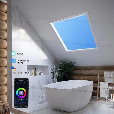 China CCT 6500K 1200x300mm Artificial LED Skylight Panel with 3000-4000 lm Luminous Flux and Tuya Alexa Voice Control for sale