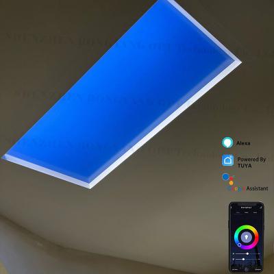 China 80W LED Ceiling Panel Light 4000LM Sky Blue Simulated Natural Light 100-240V for sale