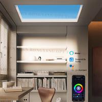 China Smart LED Skylight Panel Control Ceiling Reserve Height 350mm Dimmable WiFi Tuya Bluetooth for sale