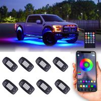 China 5050 RGB LED Rock Lights for Trucks - 12V DC Wireless Remote Control with 20m Range and IP68 Waterproof Rating for sale