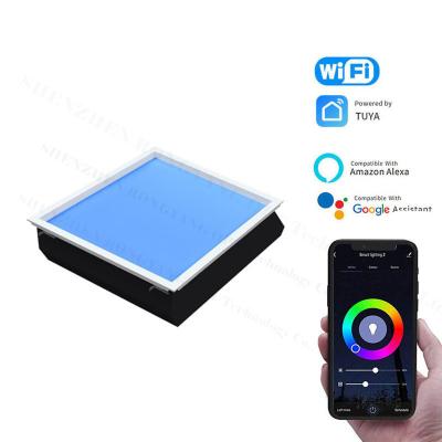 China LED Skylight Panel 600x600mm 2100-7000K 150W Tuya WiFi BT Artificial Sky Light for sale