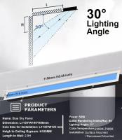 China 40W LED Ceiling Panel Light 100-240V AC Simulated Natural Sky Blue Light 2000LM for sale