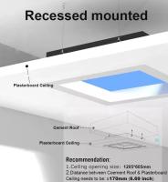 China 150W LED Skylight Ceiling Light Therapy Panel Simulate Natural Light And Sky Blue for sale