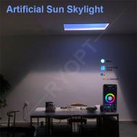 China RYOPT 90 Artificial Skylight LED Panel 60x120cm 2200-7800K Color Temperature 6000-8000lm Voice Control for sale