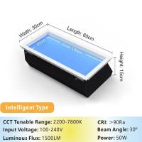 China Tuya Controlled Artificial Skylight with Dynamic Sky Effect Sunlight Simulation for Windowless Rooms Ceilings 100V-240V for sale