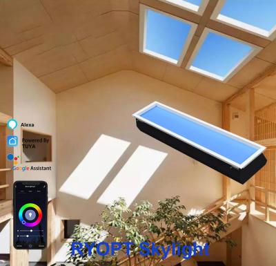 China 120x30cm Tuya Alexa Smart LED Ceiling Panel Light 3000LM 110V-230V Artificial Sunlight Skylight for sale