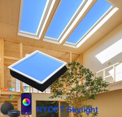 China 60x60cm Dali Panel LED Ceiling Light 4000lm CRI 95 Dimmable CCT Color Changing Artificial Skylight for sale
