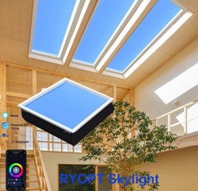 China 60x60cm LED Sky Cloud Ceiling Panel Light 100W 4000 Lumens 7800K RGB Surface Mounted Therapeutic Lighting for sale