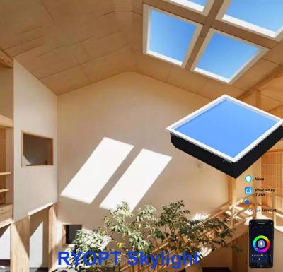 China Surface Mounted Smart Control Faux Skylight Panels Sustainable Lighting Solution for Modern Spaces for sale