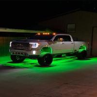 China Car RGB Rock Lights Bluetooth Control 120 Degree Angle IP68 Waterproof DC12V 5050RGB LED Kits for sale