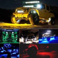 China IP68 Waterproof RGB Rock Lights - 8 Pods with 15 LEDs Each, Wireless Bluetooth & Remote Control for Automotive Lighting for sale