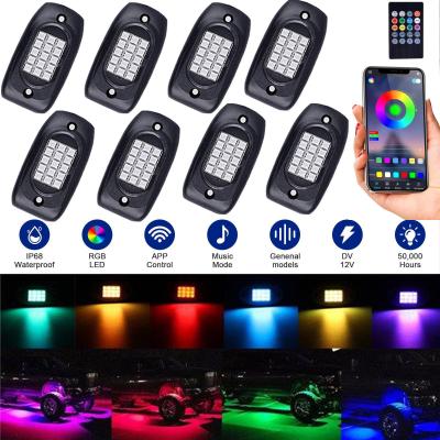 China RGB LED Rock Light Kit with 6000K Color Changing & 150-Degree Wide Angle for Vehicles for sale