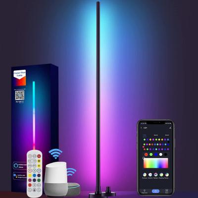 China Nordic Modern Smart RGB LED Floor Lamp 50 Inch with WiFi Alexa Voice Control 16 Million Colors 12W for sale