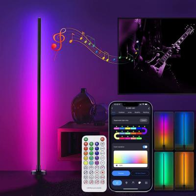 China Remote Control LED RGB Corner Floor Lamp 12W 1500lm Color Changing with Music Sync AC85V-265V for sale
